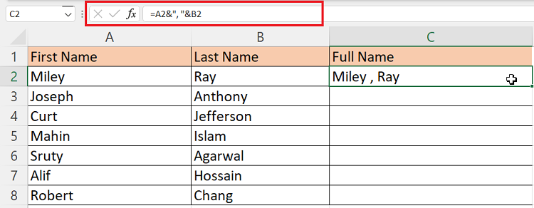 How To Combine First And Last Name In Excel The Easy Ways To Do It