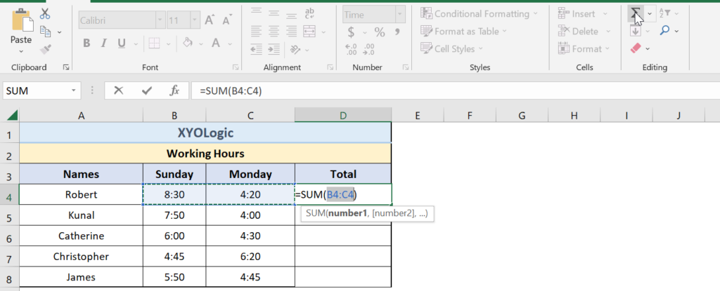 How To Sum Time In Excel 5 Methods That Really Work