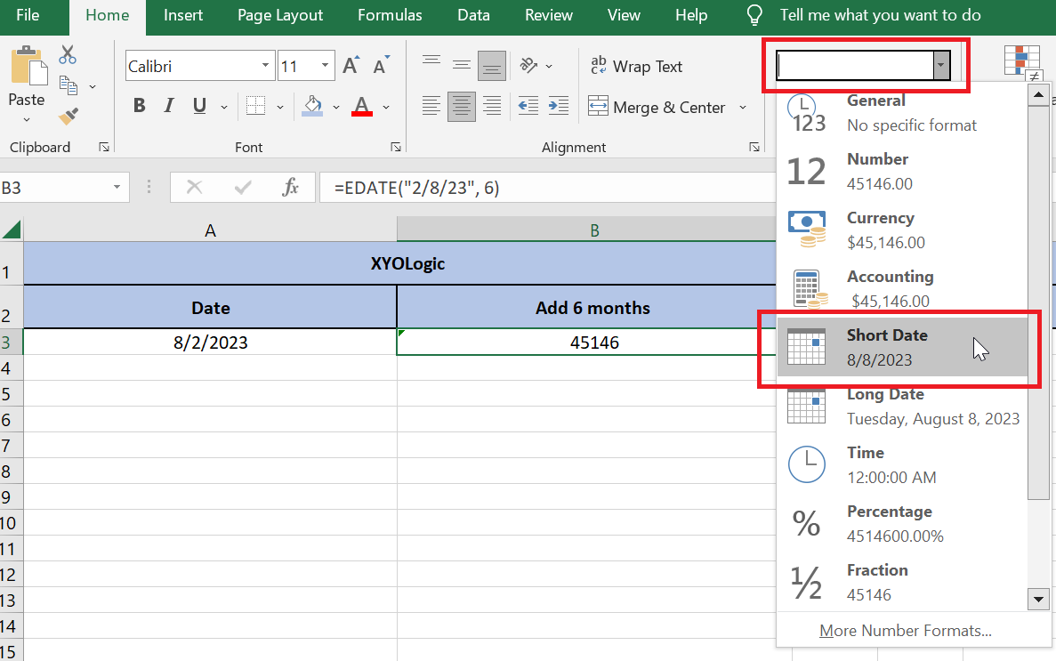 How To Add 6 Months To A Date In Excel 2 Quick And Easy Methods XYOLogic