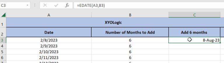 How To Add 6 Months To A Date In Excel 2 Quick And Easy Methods Xyologic 5996